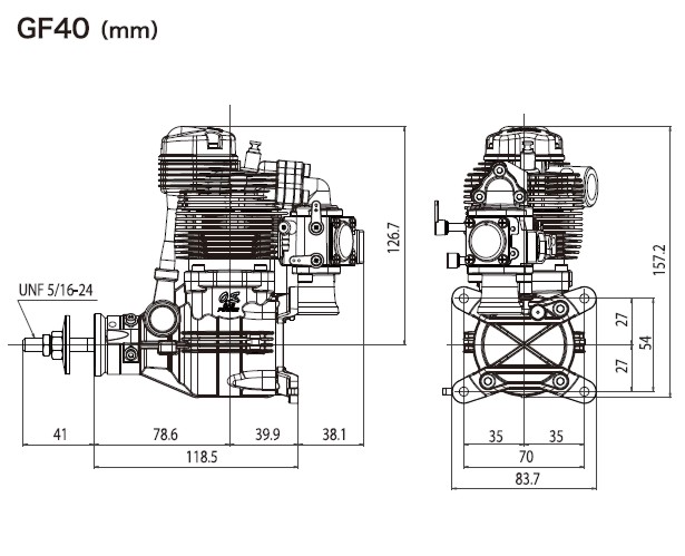 OS GF 40 4 taks benzin motor 39400, IC Communication